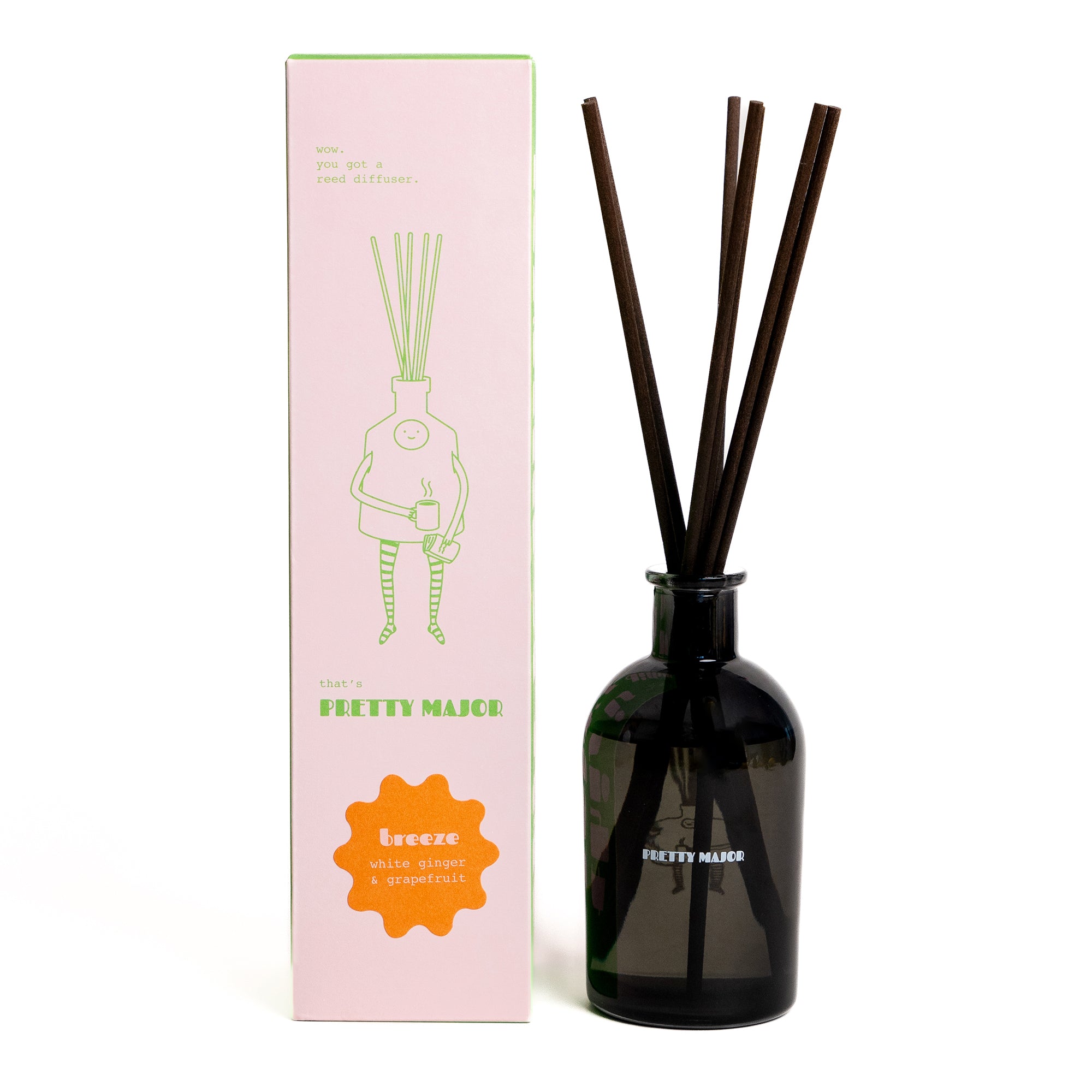 Reed Diffuser | Breeze: White Ginger & Grapefruit | Pretty Major Home